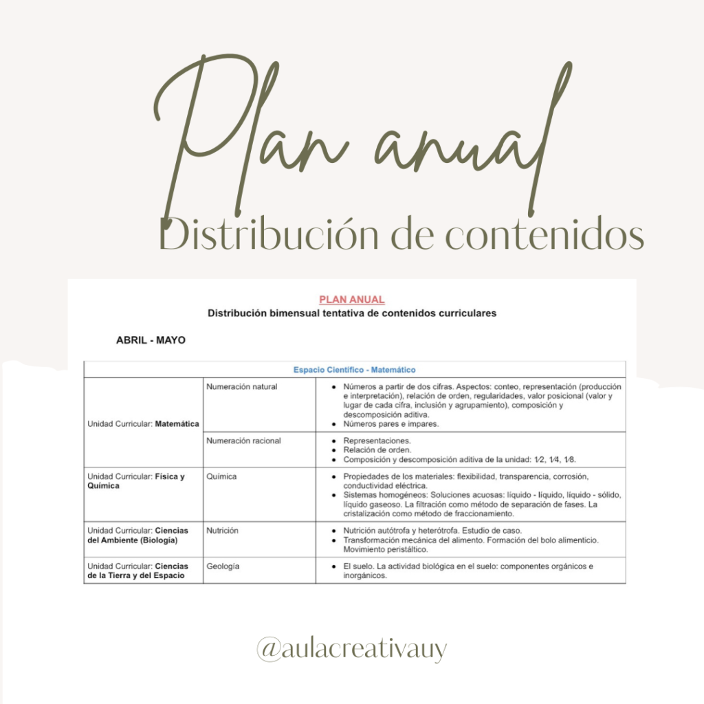 Plan anual – Segundo año — Aula Creativa